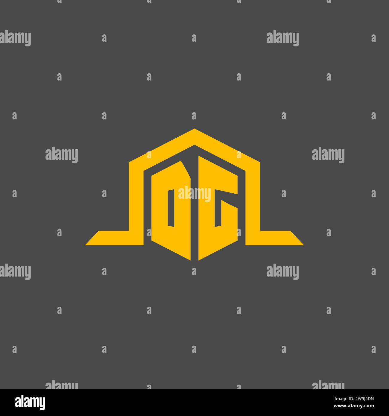 DG monogram initial logo with hexagon style design ideas Stock Vector ...