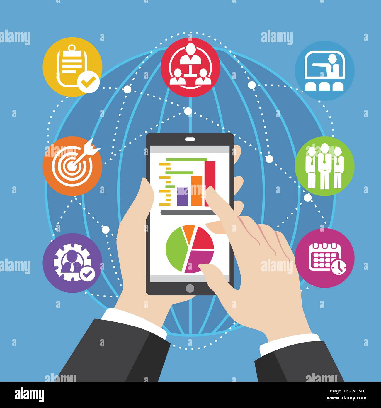 Smartphone for Corporate Business Illustration Stock Vector Image & Art ...
