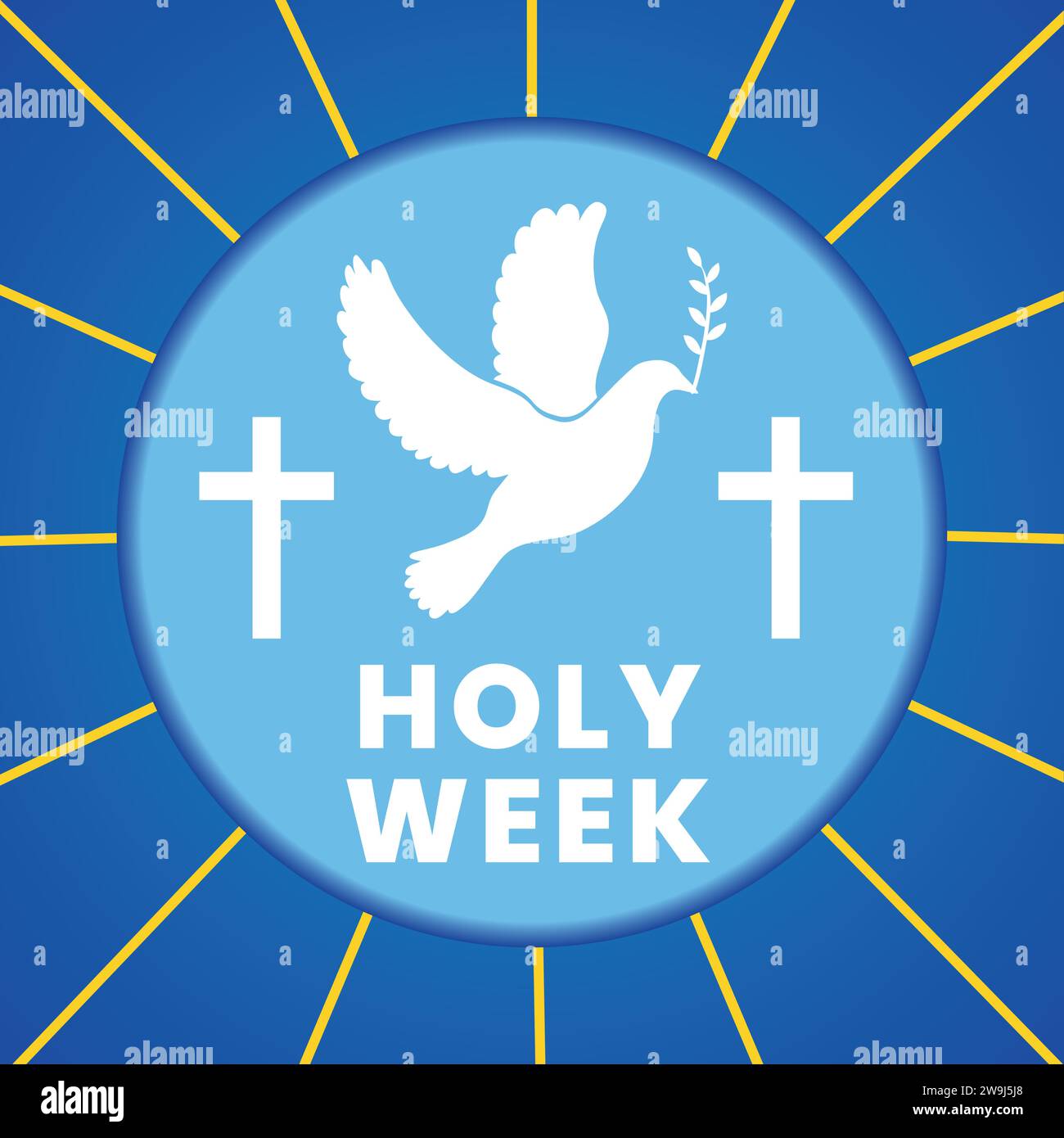 Colored holy week poster with dove peace bird Vector Stock Vector Image ...