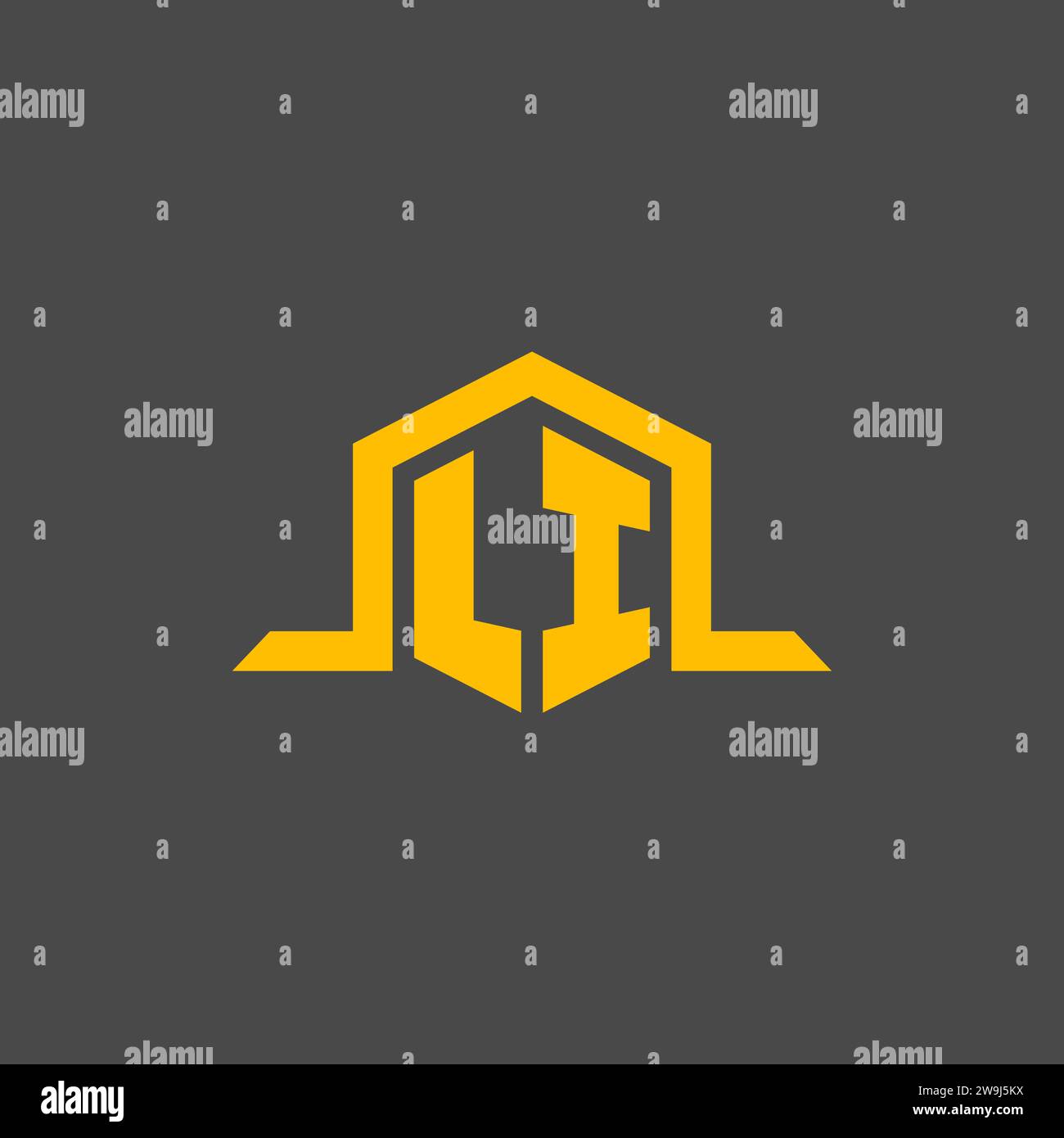 LI monogram initial logo with hexagon style design ideas Stock Vector ...
