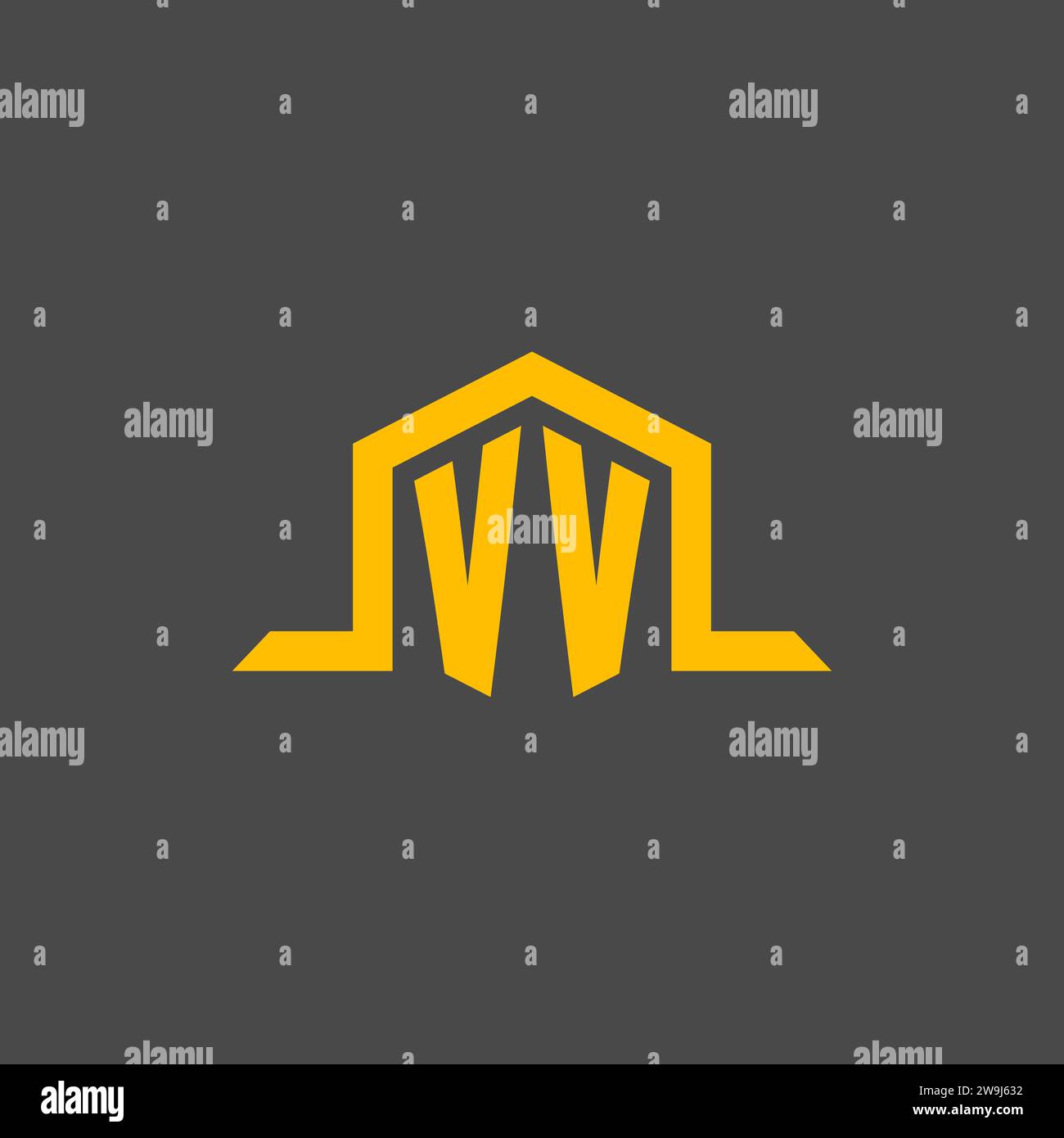 VV monogram initial logo with hexagon style design ideas Stock Vector ...