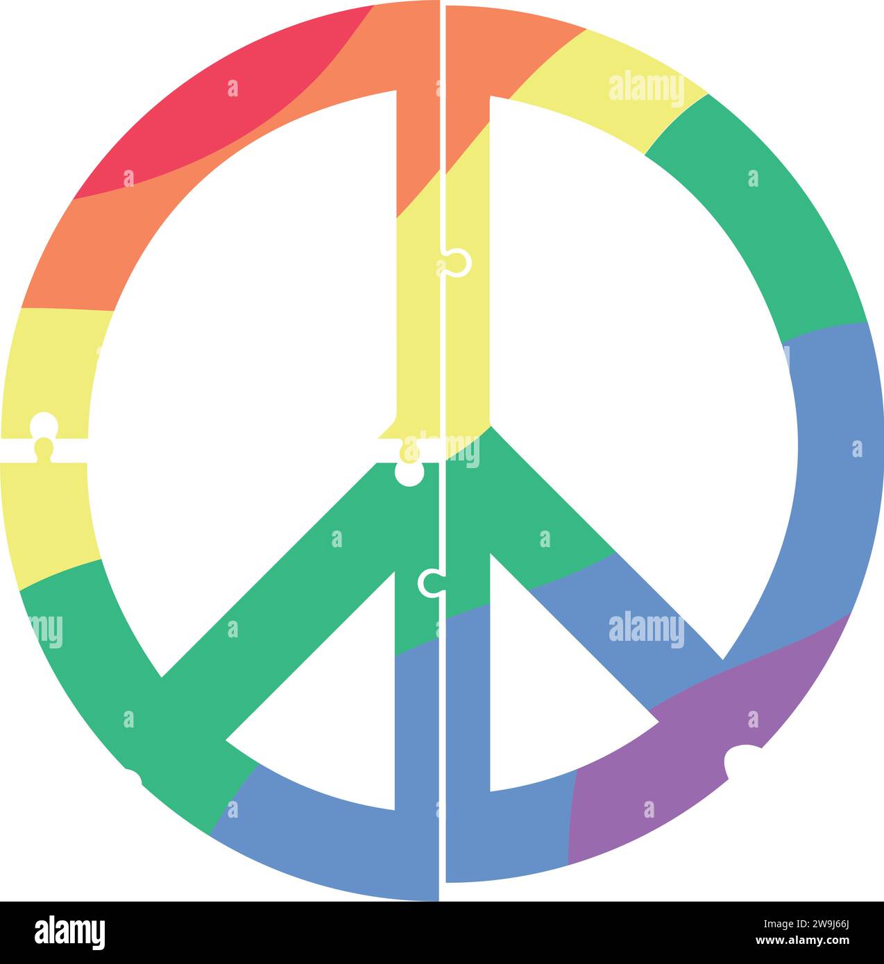 Isolated peace symbol with pride flag colors Vector Stock Vector Image ...