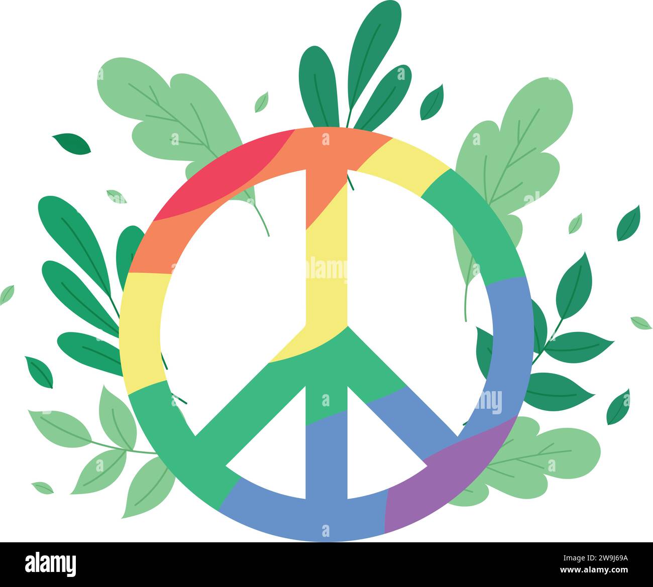 Pacifist Symbol Pacifism Sign Show Peace Gesture. Vector Hand...