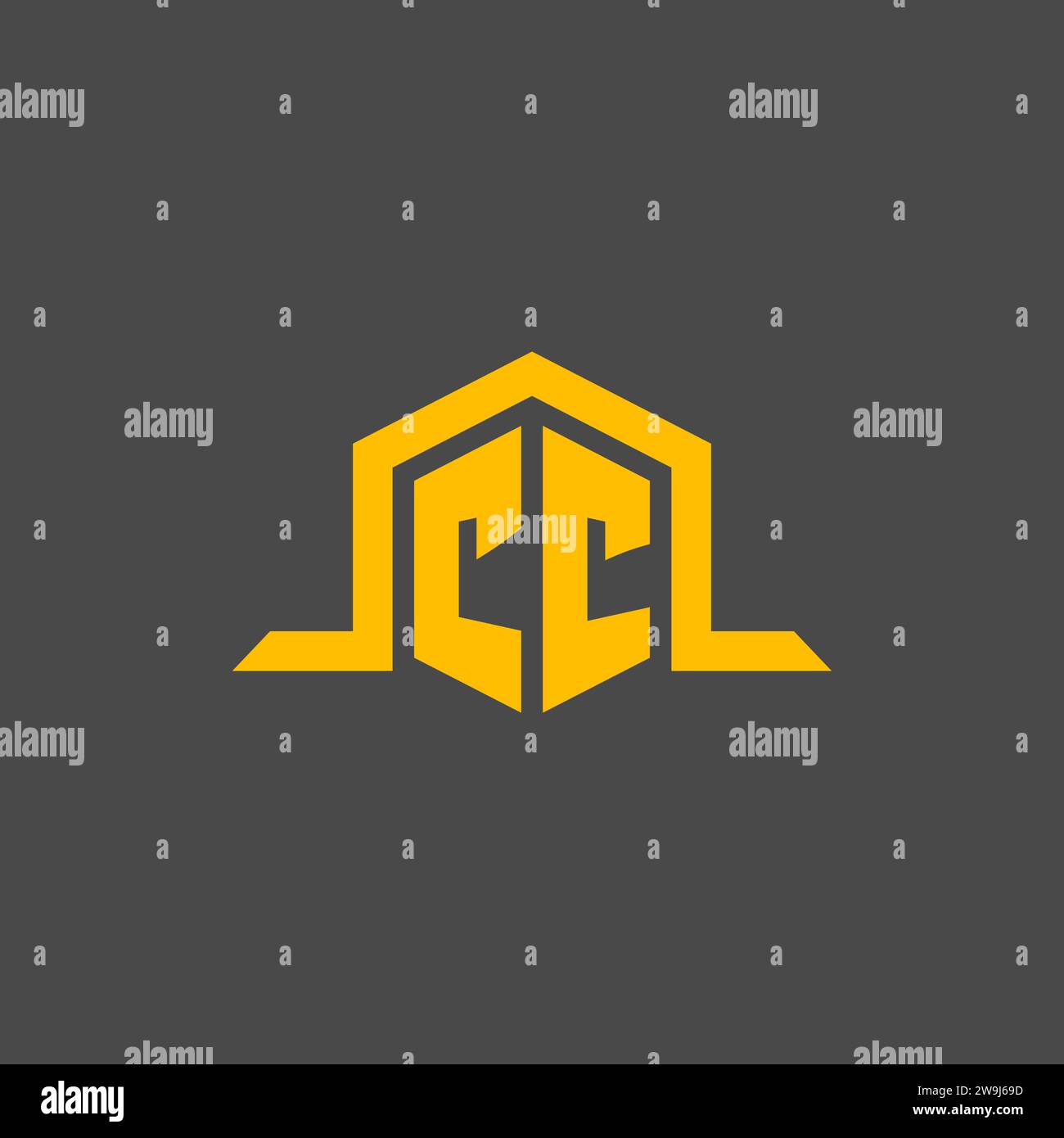 CC monogram initial logo with hexagon style design ideas Stock Vector ...