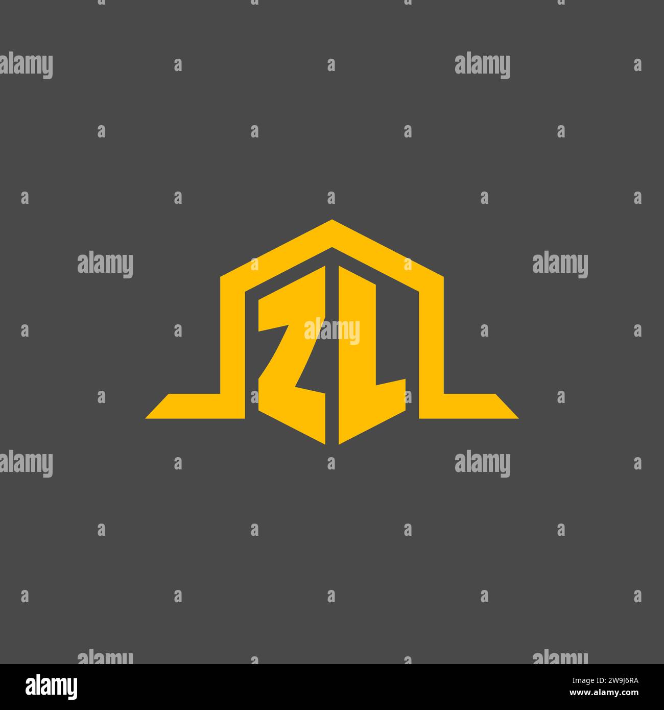 Zl minimal logo design Stock Vector Images - Alamy