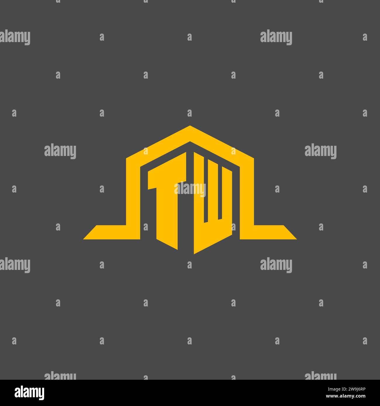 TW monogram initial logo with hexagon style design ideas Stock Vector Image & Art - Alamy