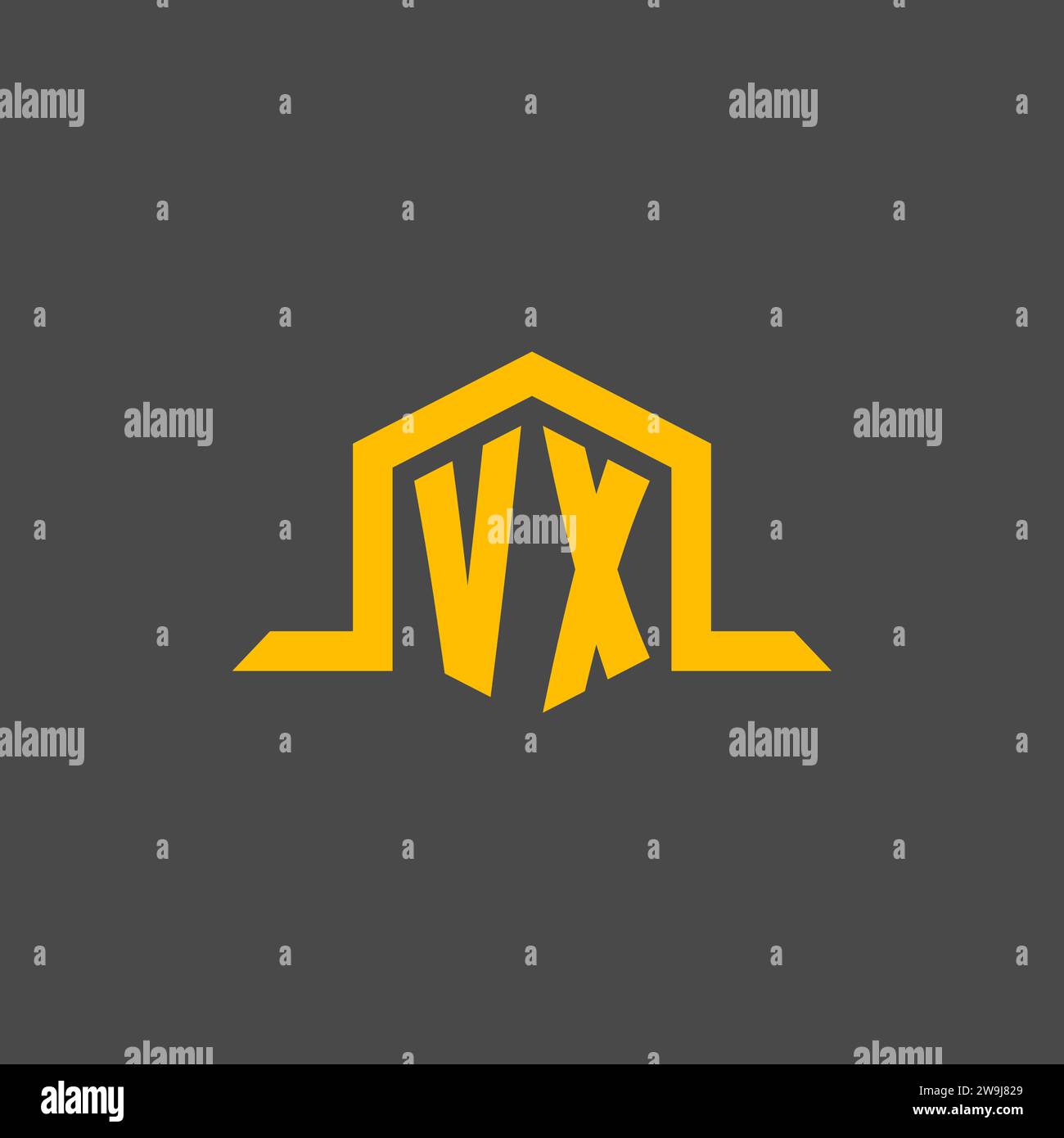 VX monogram initial logo with hexagon style design ideas Stock Vector ...