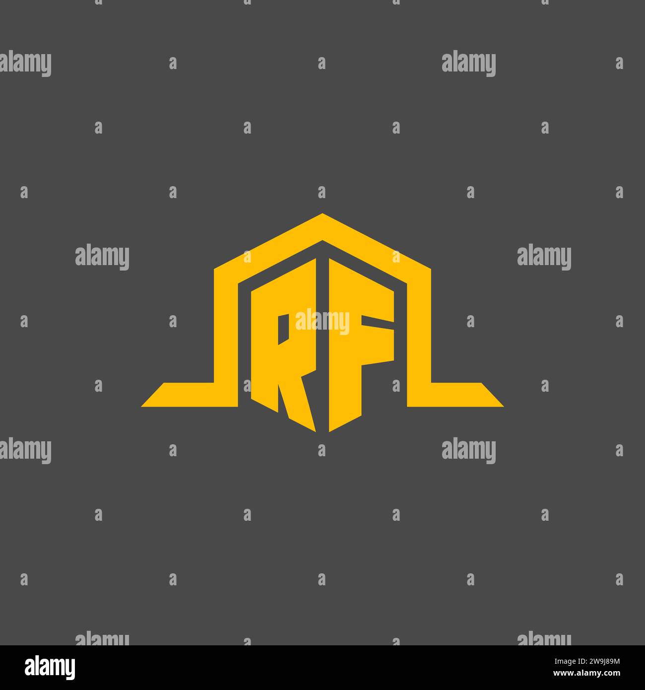 RF monogram initial logo with hexagon style design ideas Stock Vector Image & Art - Alamy