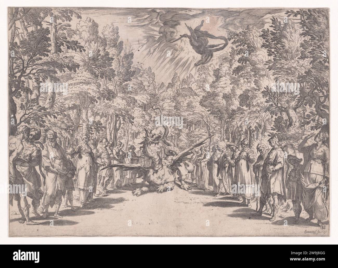 Stage set for the marriage of Ferdinand de' Medici and Christine of ...