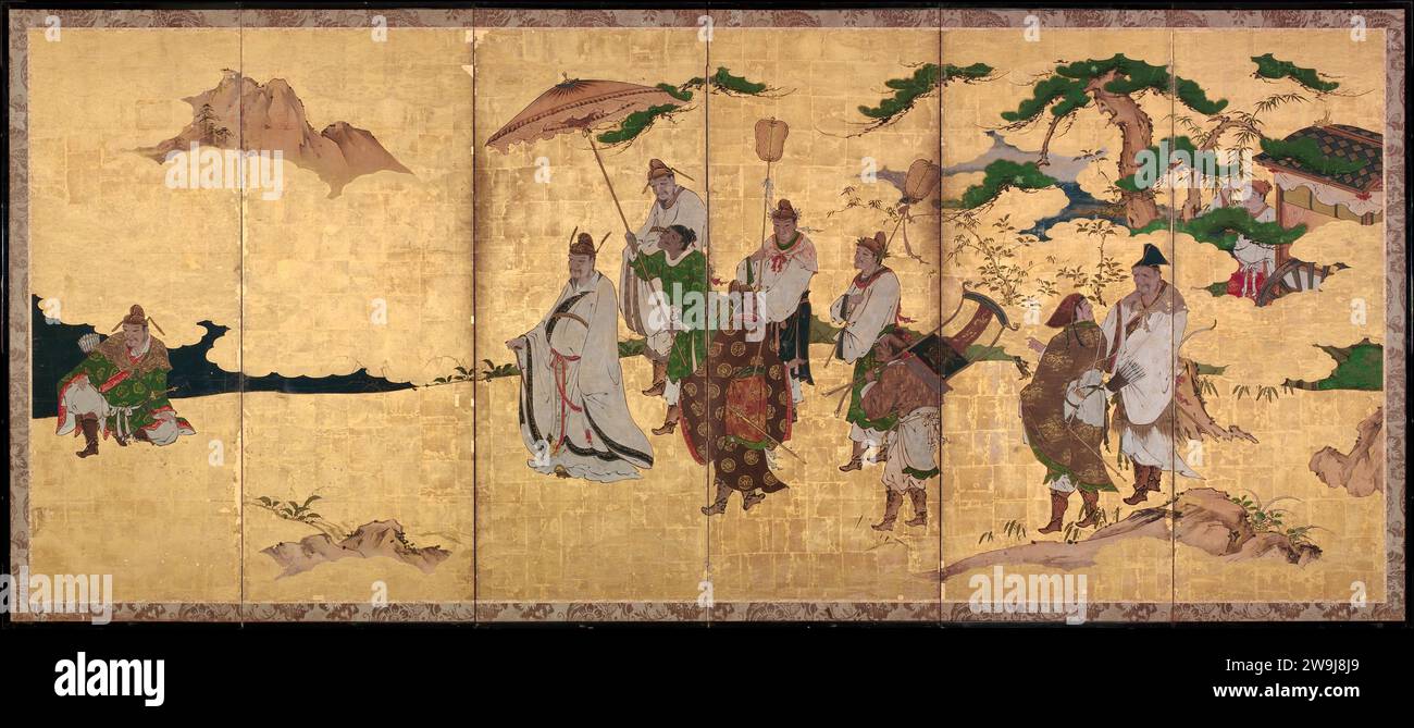 Meeting between Emperor Wen and Fisherman Lu Shang 2006 by Kano ...