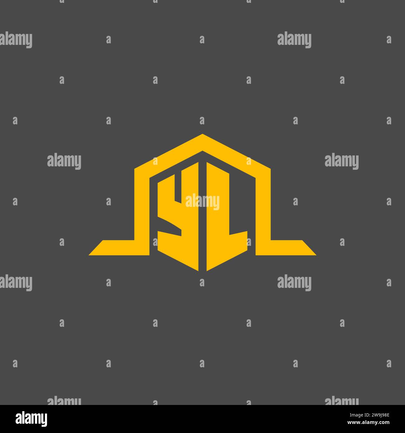 YL monogram initial logo with hexagon style design ideas Stock Vector ...
