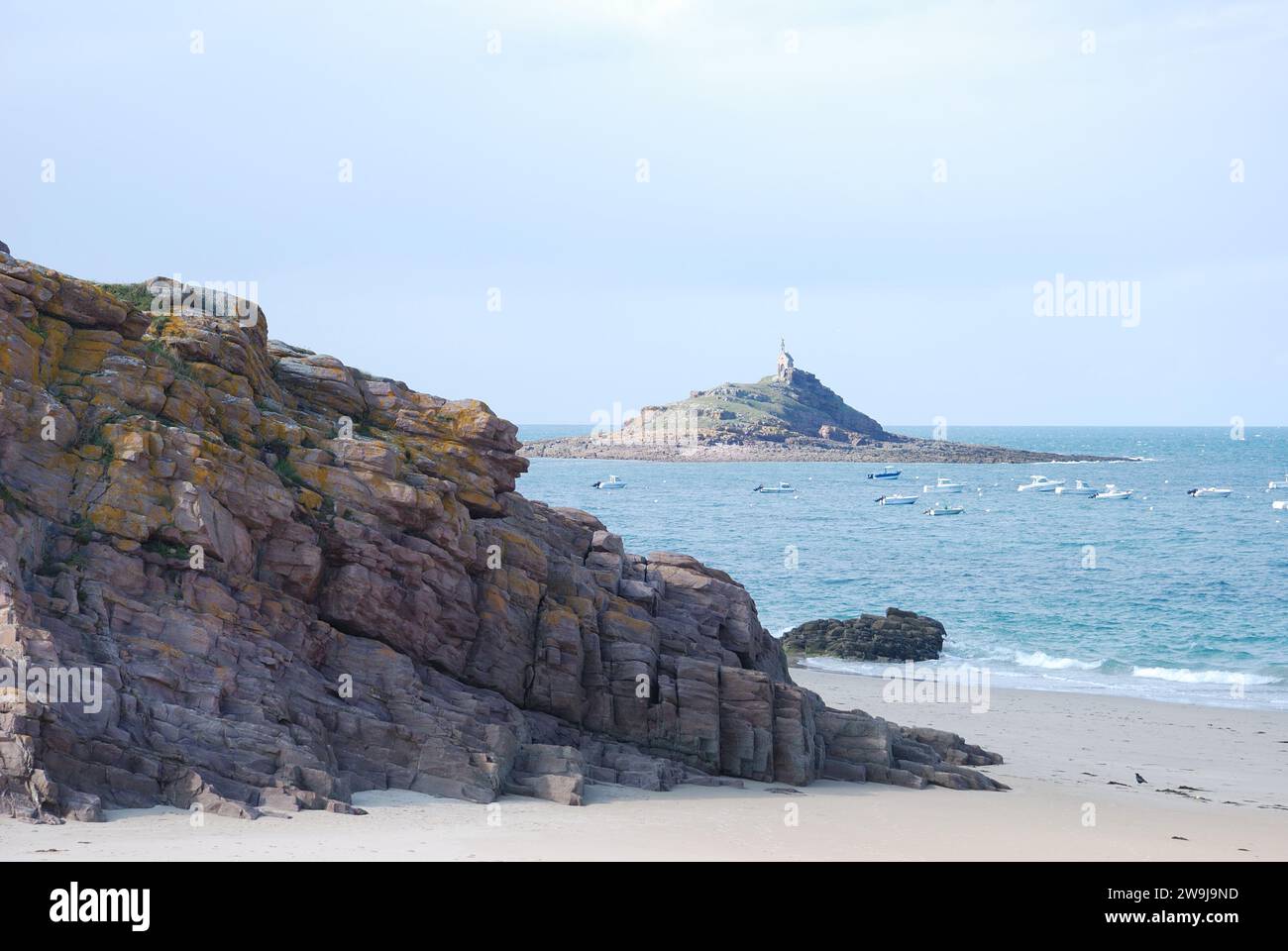 Erquy, the Saint-Michel islet Stock Photo - Alamy