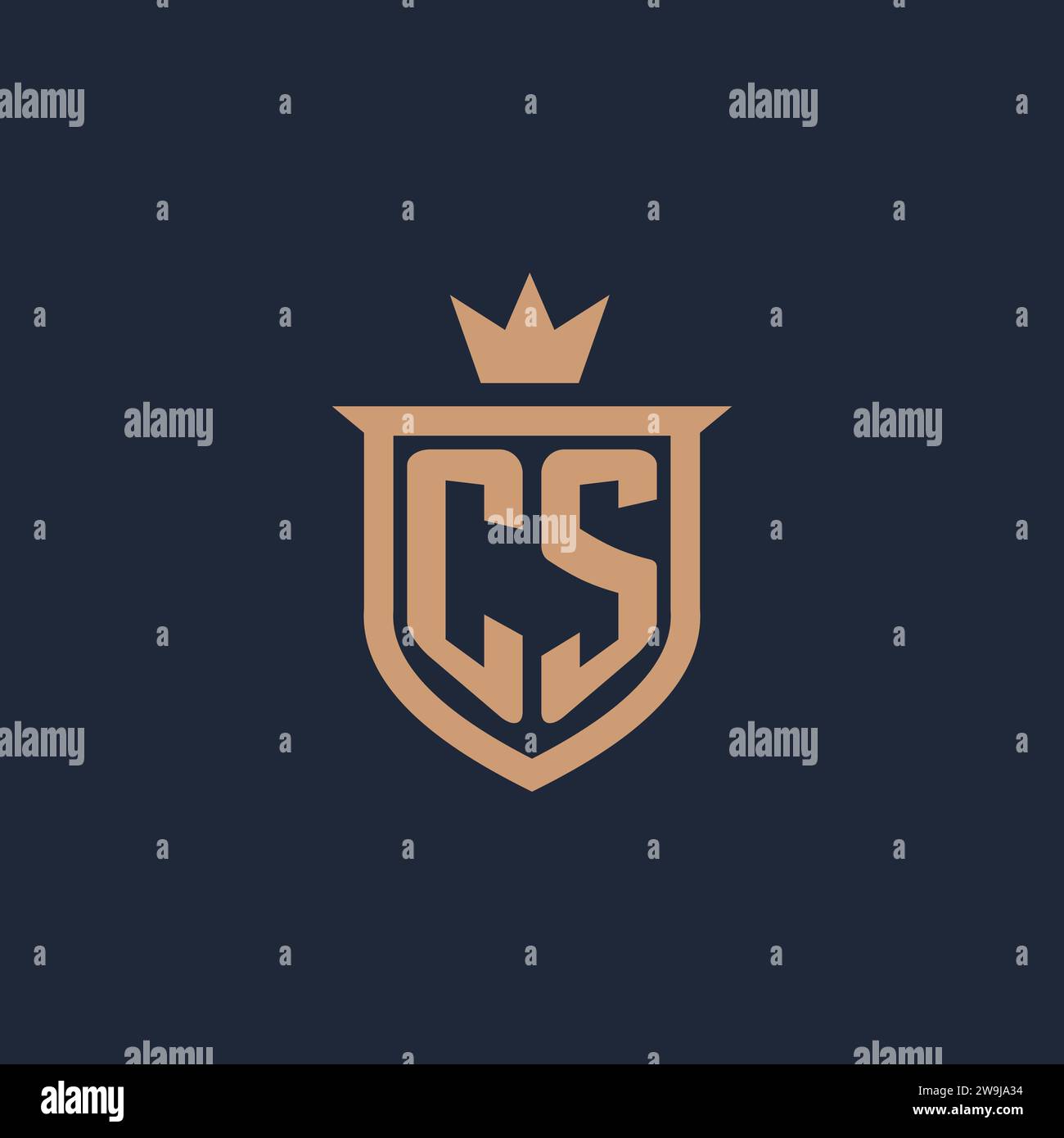CS monogram initial logo with shield and crown style design ideas Stock Vector Image & Art - Alamy