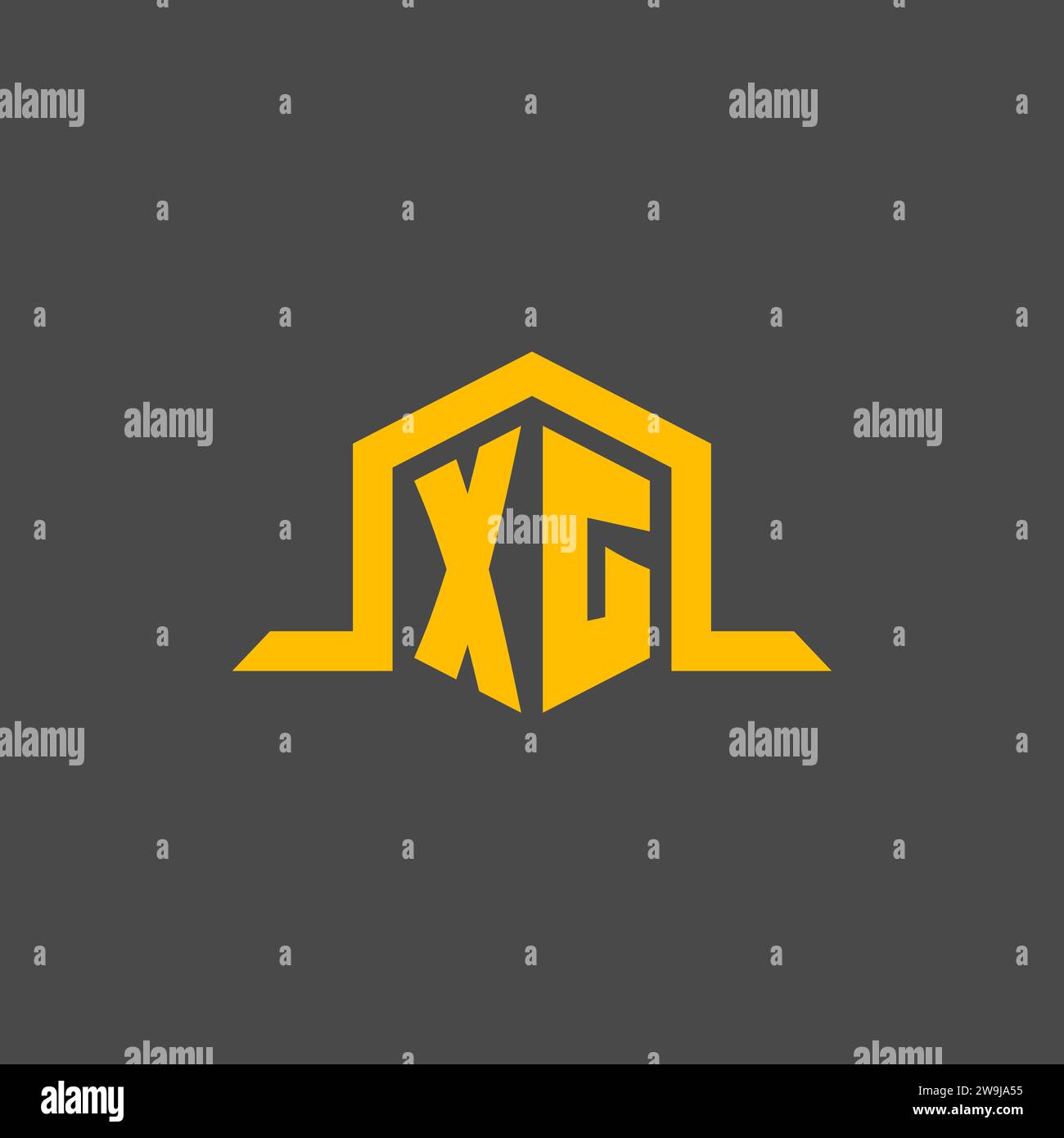 XG monogram initial logo with hexagon style design ideas Stock Vector ...