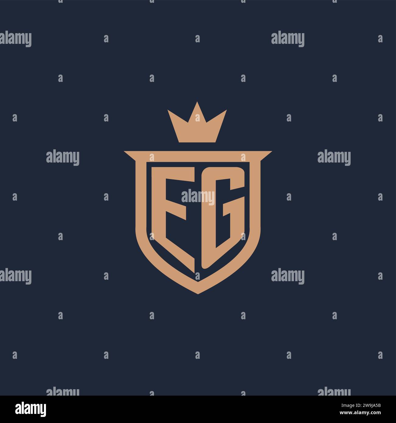 EG monogram initial logo with shield and crown style design ideas Stock Vector Image & Art - Alamy