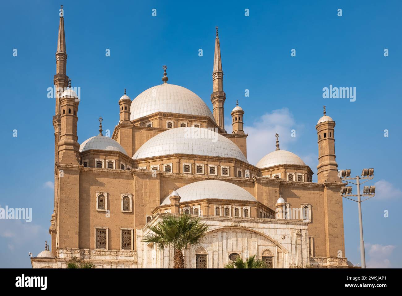 The Great Mosque of Muhammad Ali Pasha, with blue sky on the background ...