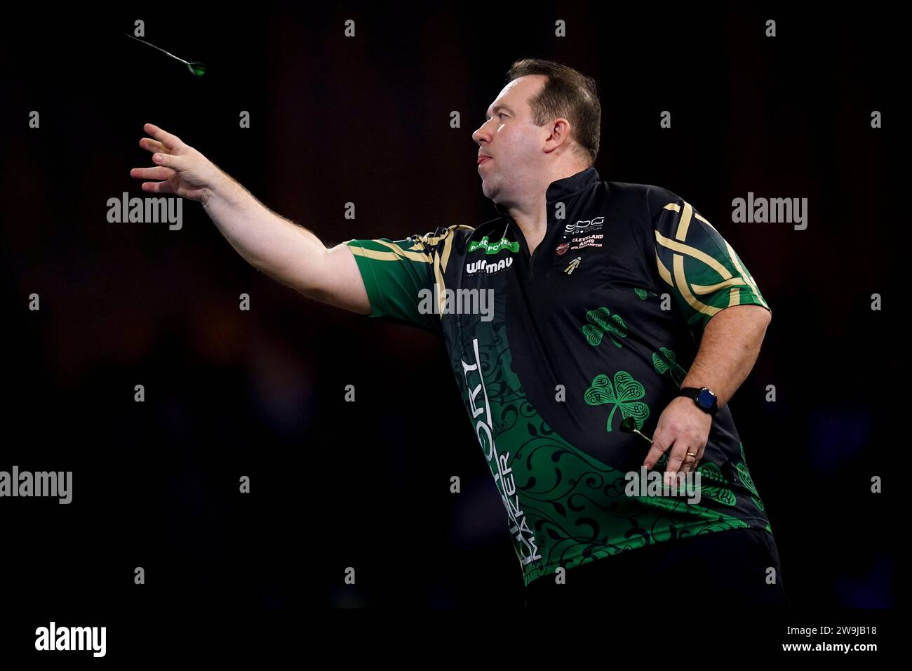 Brendan Dolan during his match against Gerwyn Price on day eleven of ...