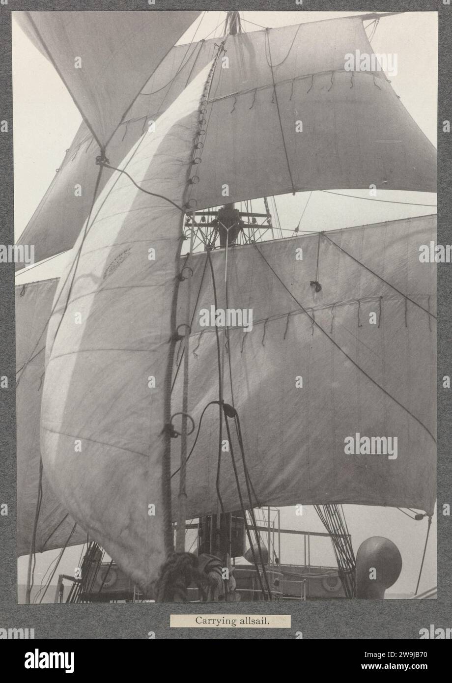 Hoisted sailing from the Columbia, 1900 photograph This photo is part ...