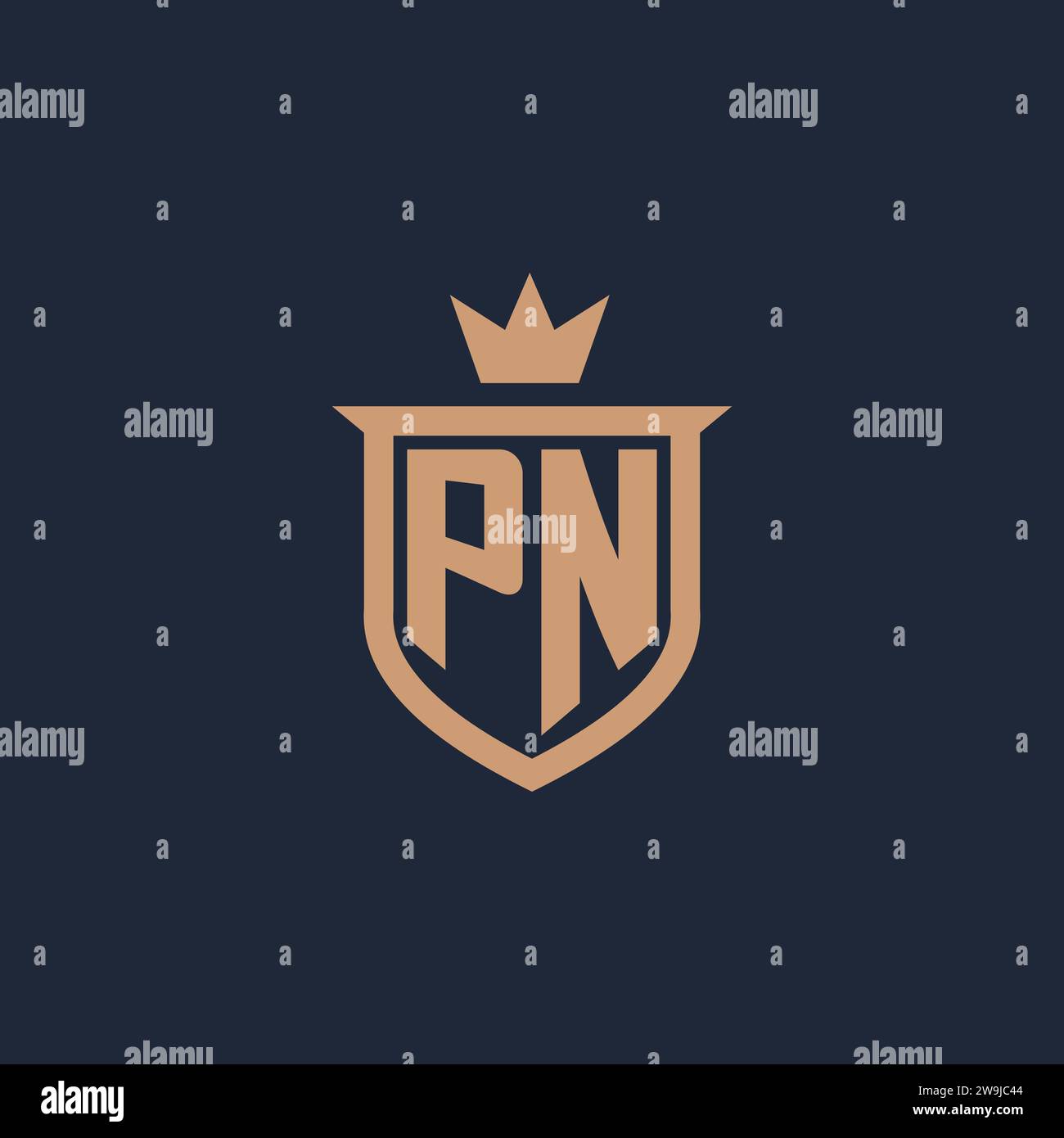 PN monogram initial logo with shield and crown style design ideas Stock Vector Image & Art - Alamy