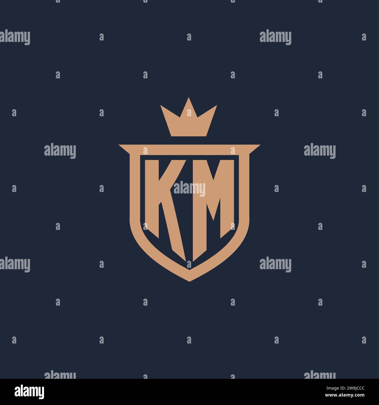 Km monogram hi-res stock photography and images - Alamy
