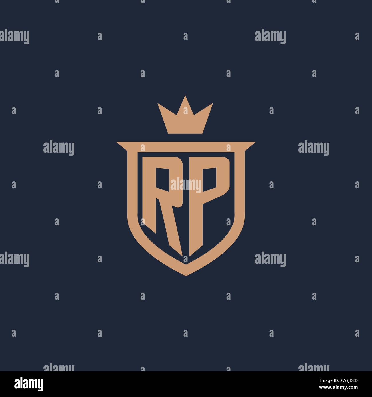 RP monogram initial logo with shield and crown style design ideas Stock Vector Image & Art - Alamy