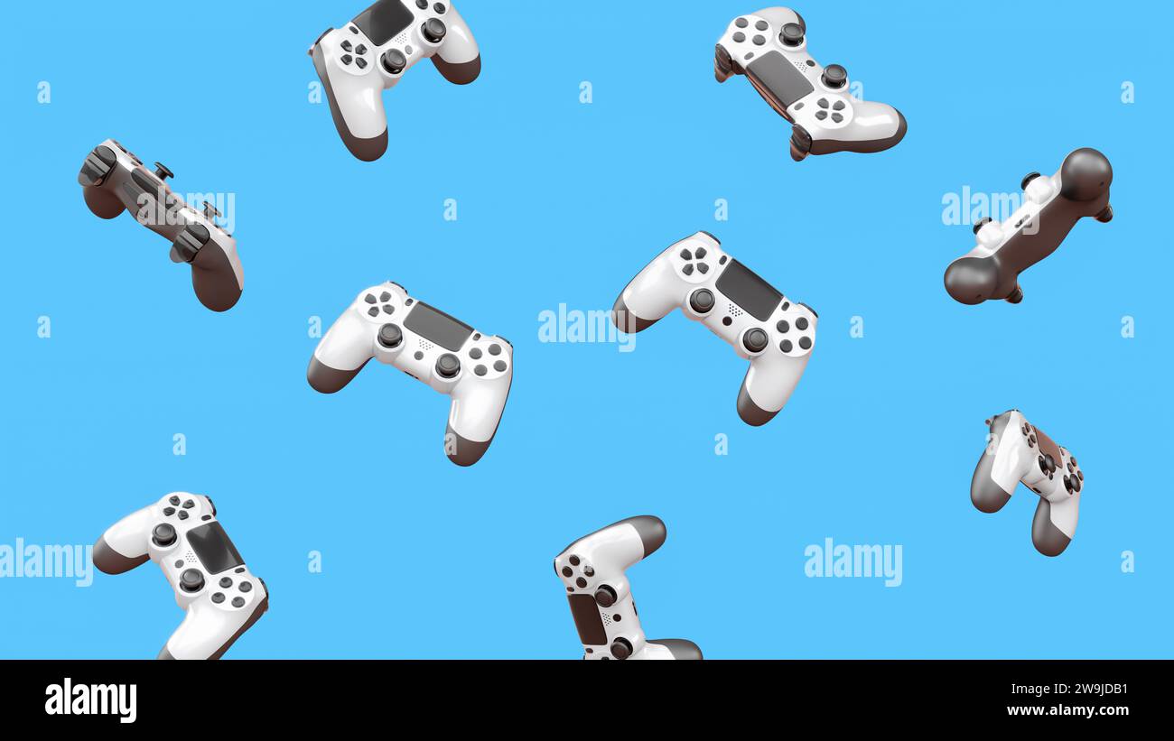 Animation cloud on blue background hi-res stock photography and images ...