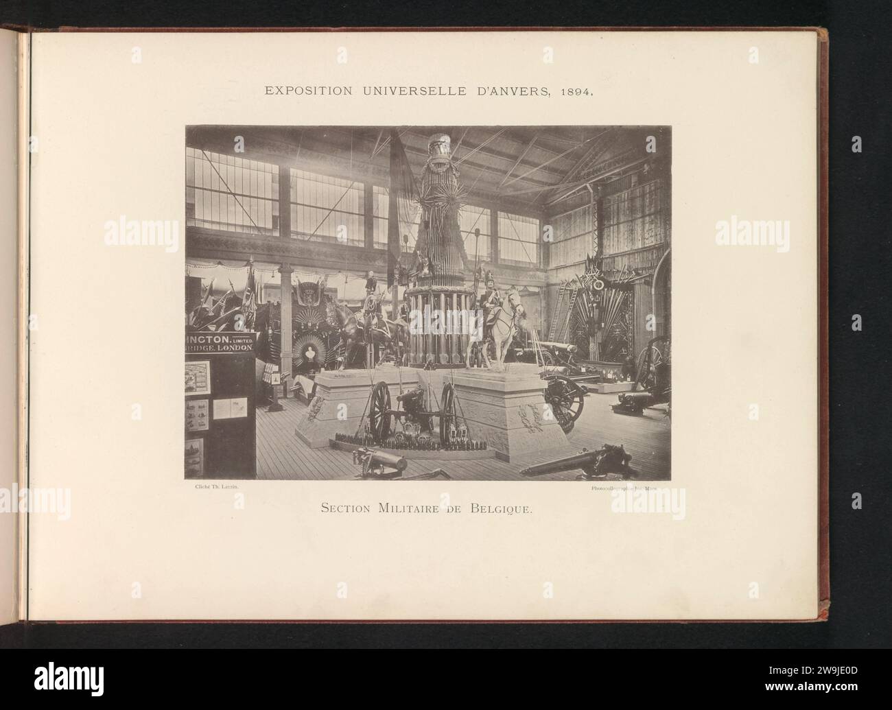 Exhibition of Belgian weapons during the World Exhibition in Antwerp ...