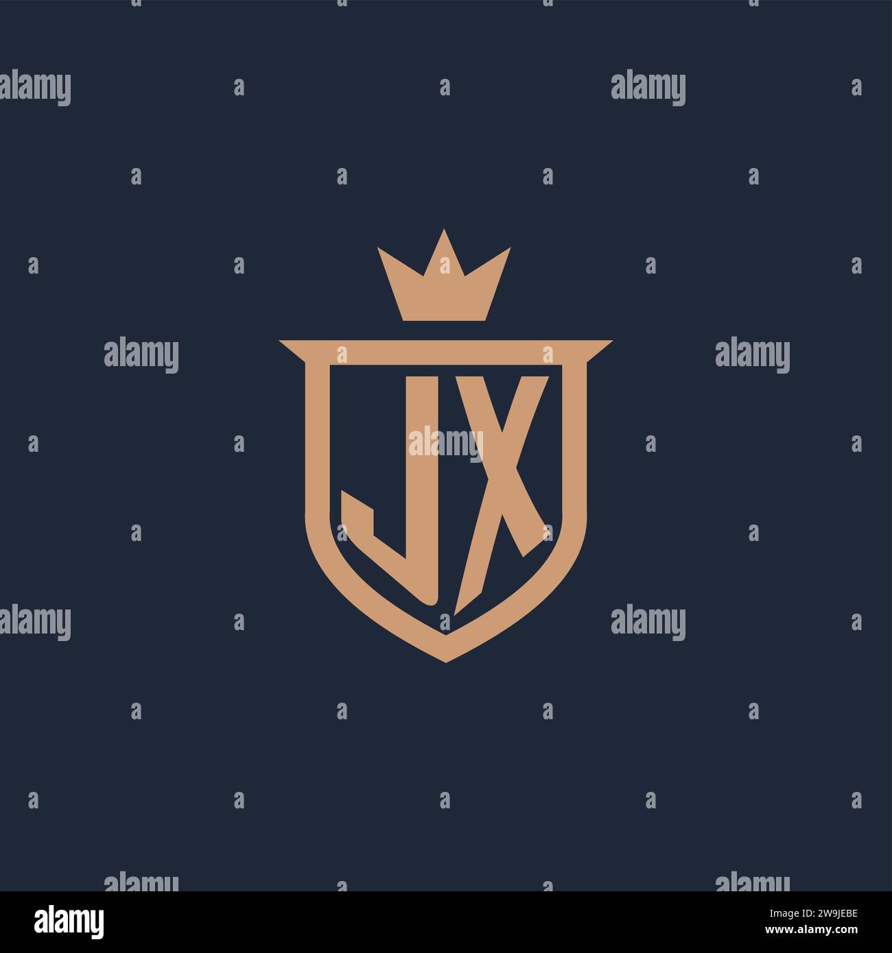 JX monogram initial logo with shield and crown style design ideas Stock ... JX monogram initial logo with shield and crown style design ideas Stock ...