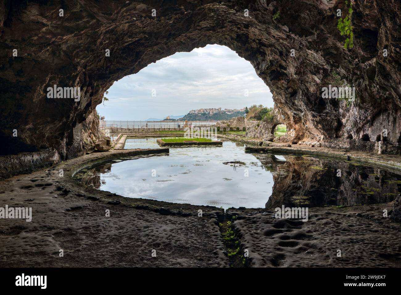 Sperlonga, Latina, Italy - 2023, September 16: .The pool inside the ...
