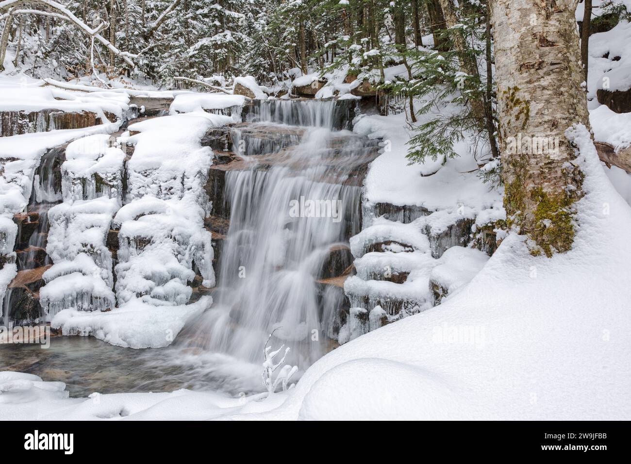 Franconia Notch State Park - Stairs Falls on Dry Brook in the White ...