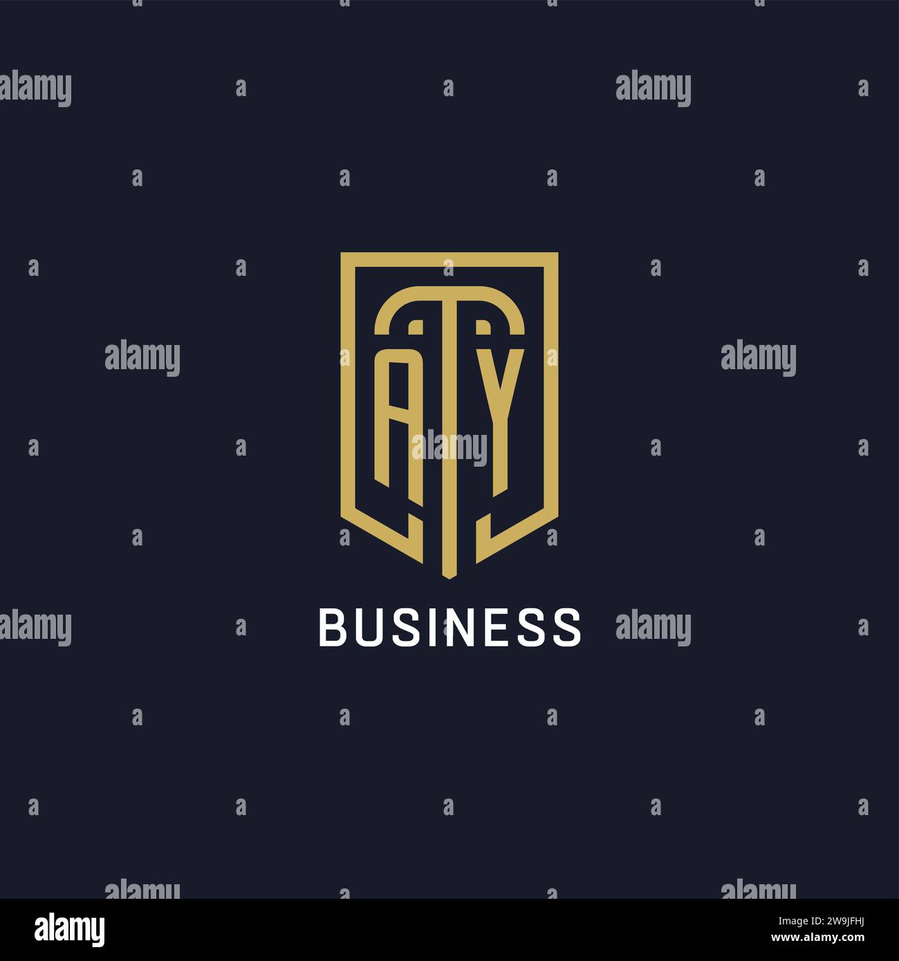 Initial AY shield logo luxury style, Creative company logo design ...