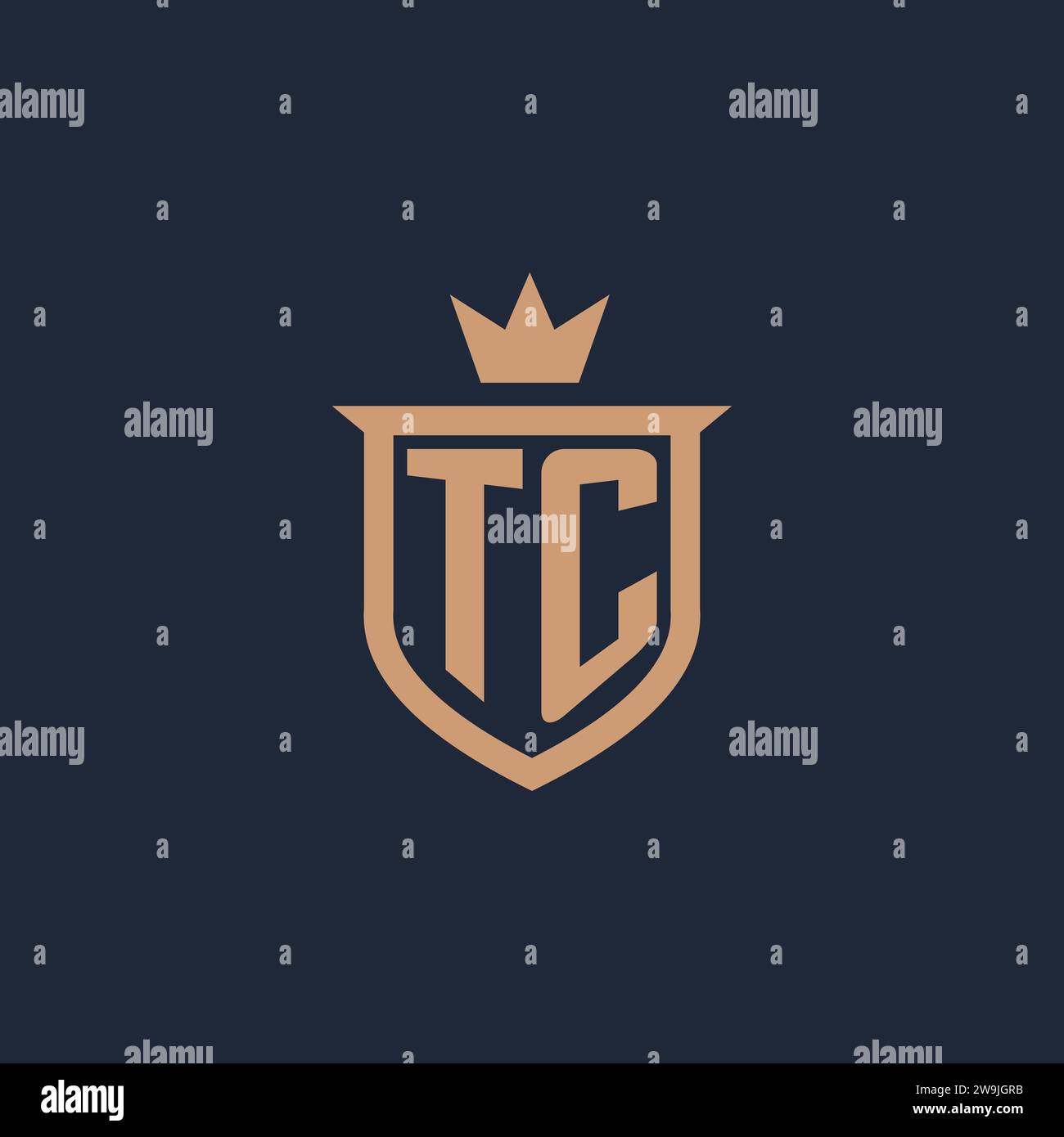 TC monogram initial logo with shield and crown style design ideas Stock ... TC monogram initial logo with shield and crown style design ideas Stock ...