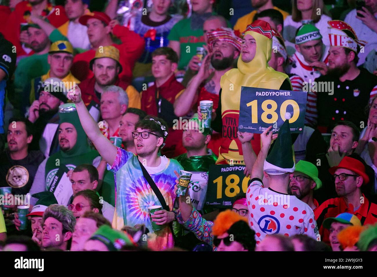 Darts fans in fancy dress on day eleven of the Paddy Power World Darts ...