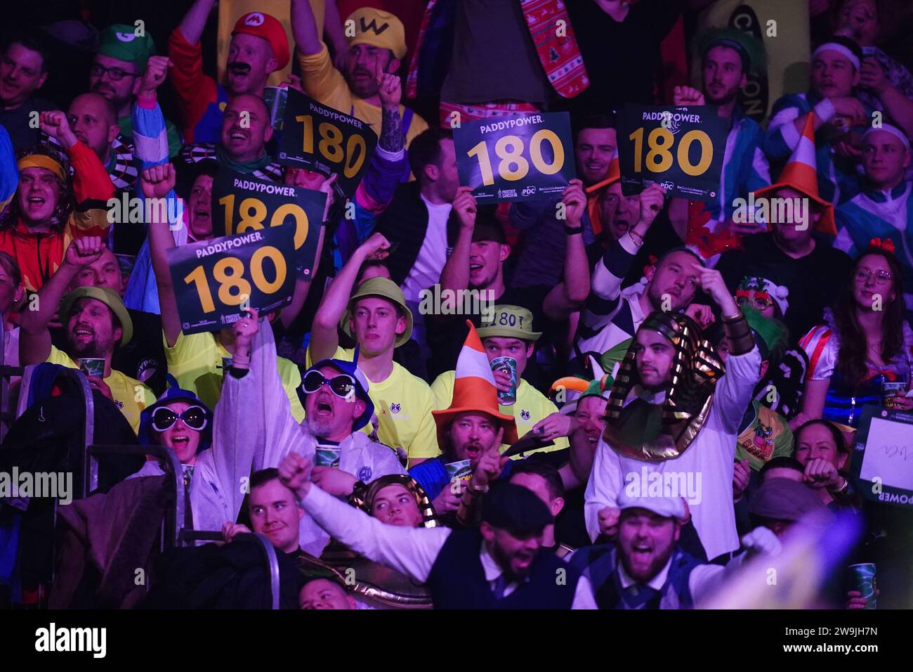 Darts fans in fancy dress on day eleven of the Paddy Power World Darts ...