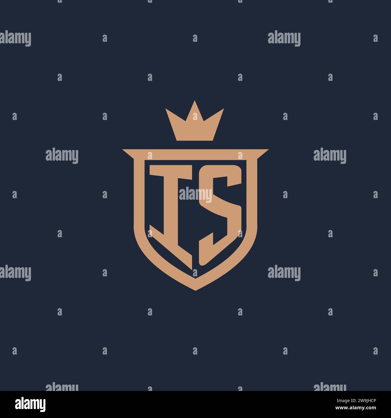 IS monogram initial logo with shield and crown style design ideas Stock Vector Image & Art - Alamy