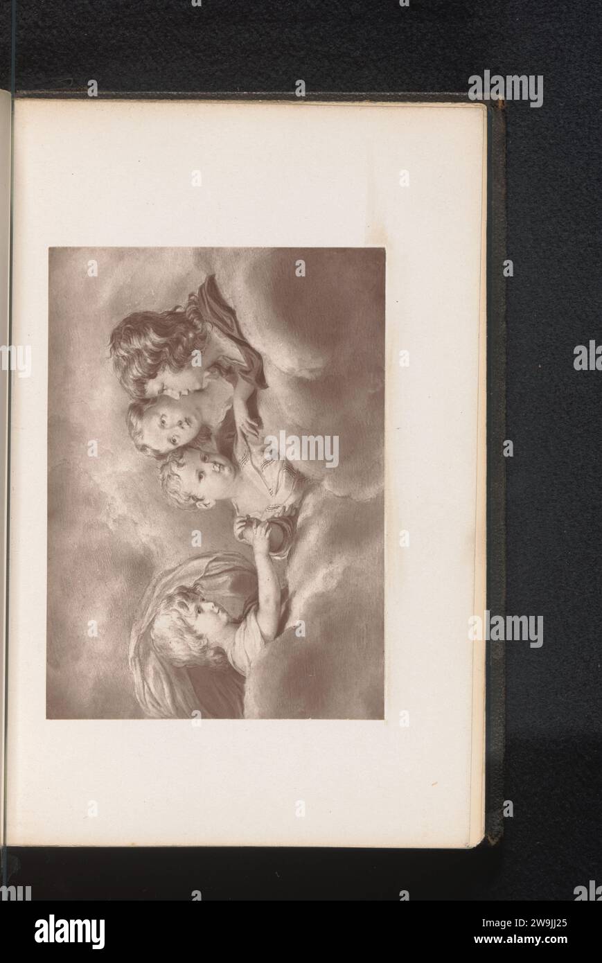 Photo production of a painting, representing a portrait of Augustus ...