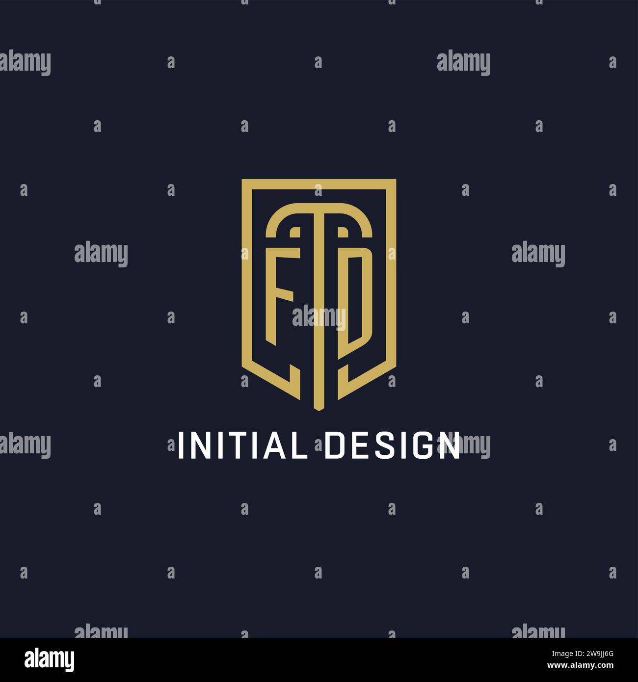 Fd modern logo hi-res stock photography and images - Alamy