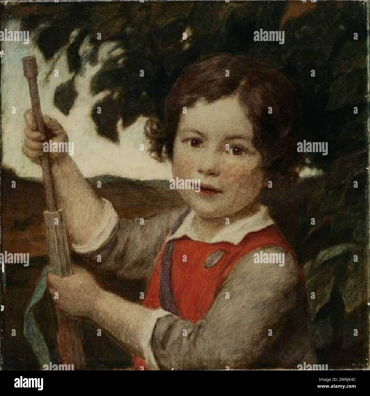 Ludwig von Zumbusch - Knabe mit Gewehr Stock Photo - Alamy