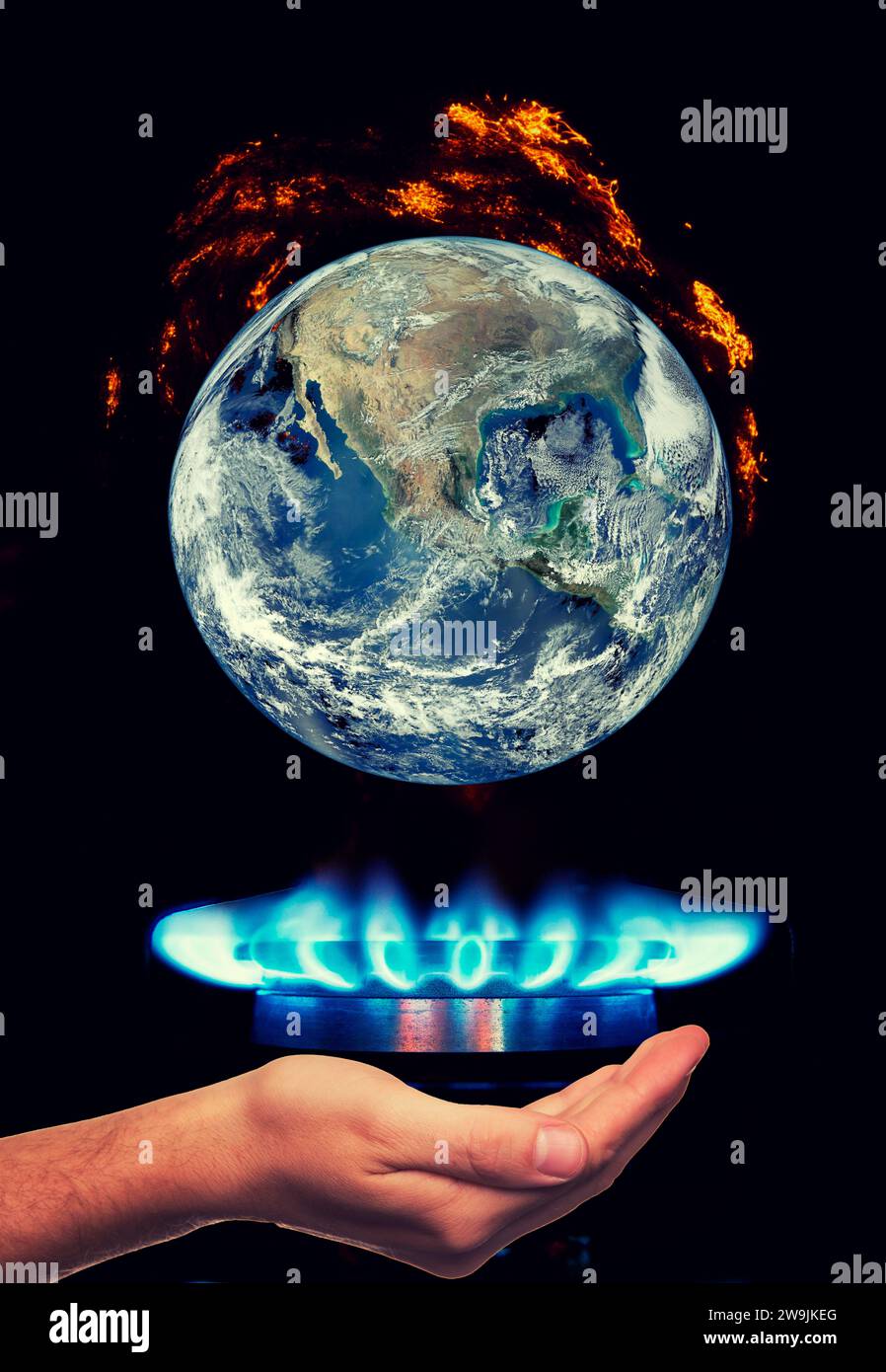 Symbolic image, climate change, man-made, global warming, climate ...