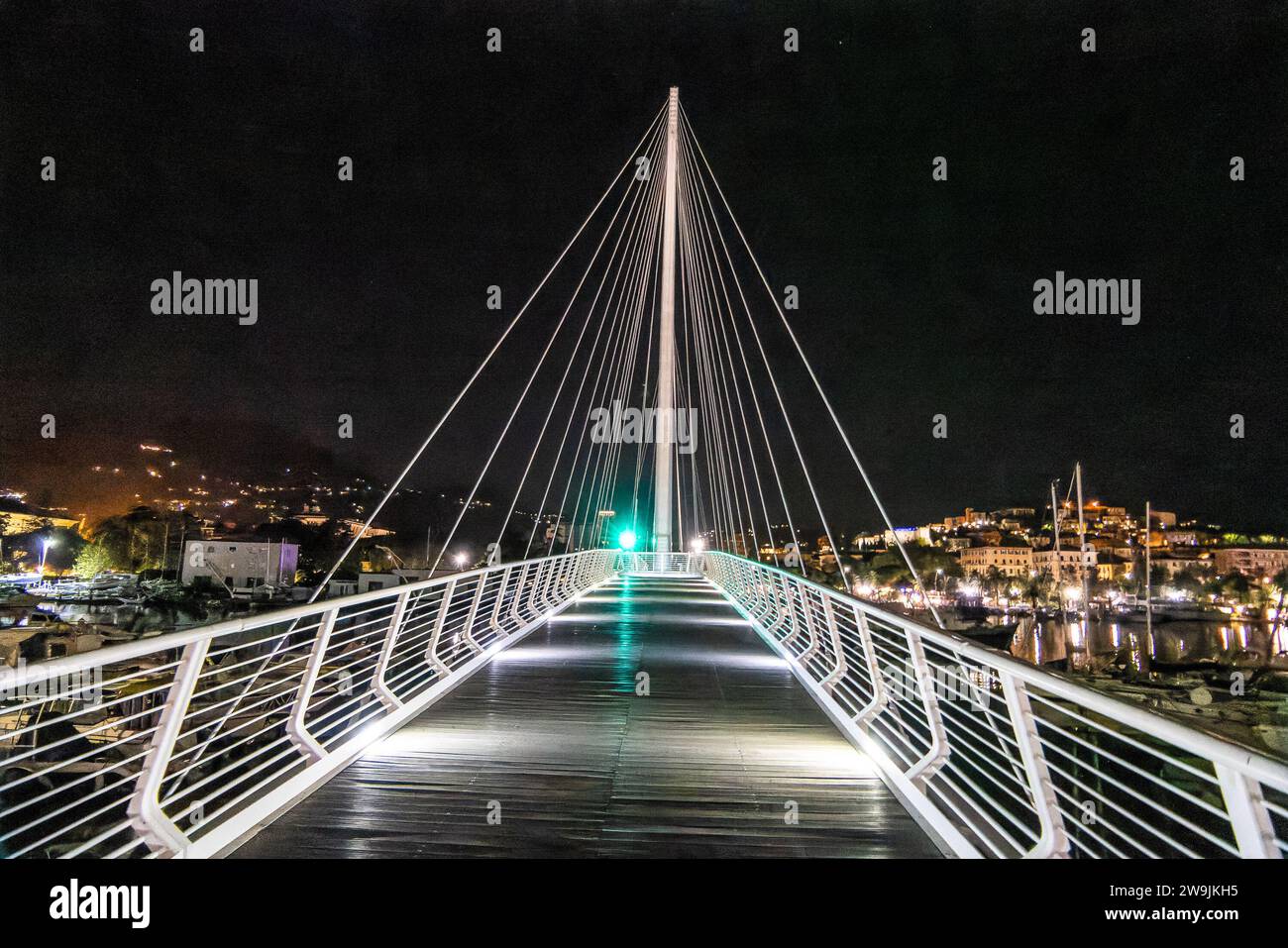 La Spezia, Italy, July 27, 2023. Ponte Thaon di Revella night Stock Photo - Alamy