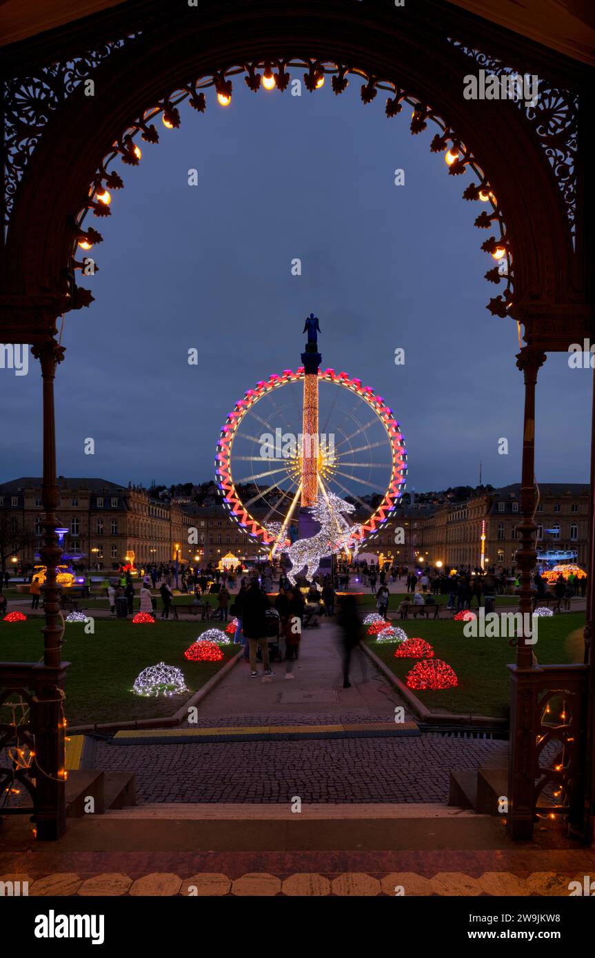 Highlights of Stuttgart, illumination, Stuttgart landmarks, Sky Lounge ...