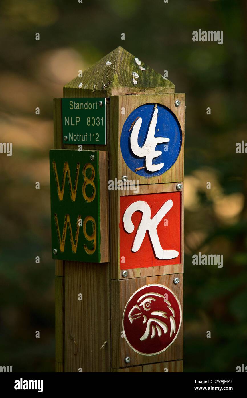Signposts, Primeval Forest Trail Edersee, Kellerwaldsteig and ...
