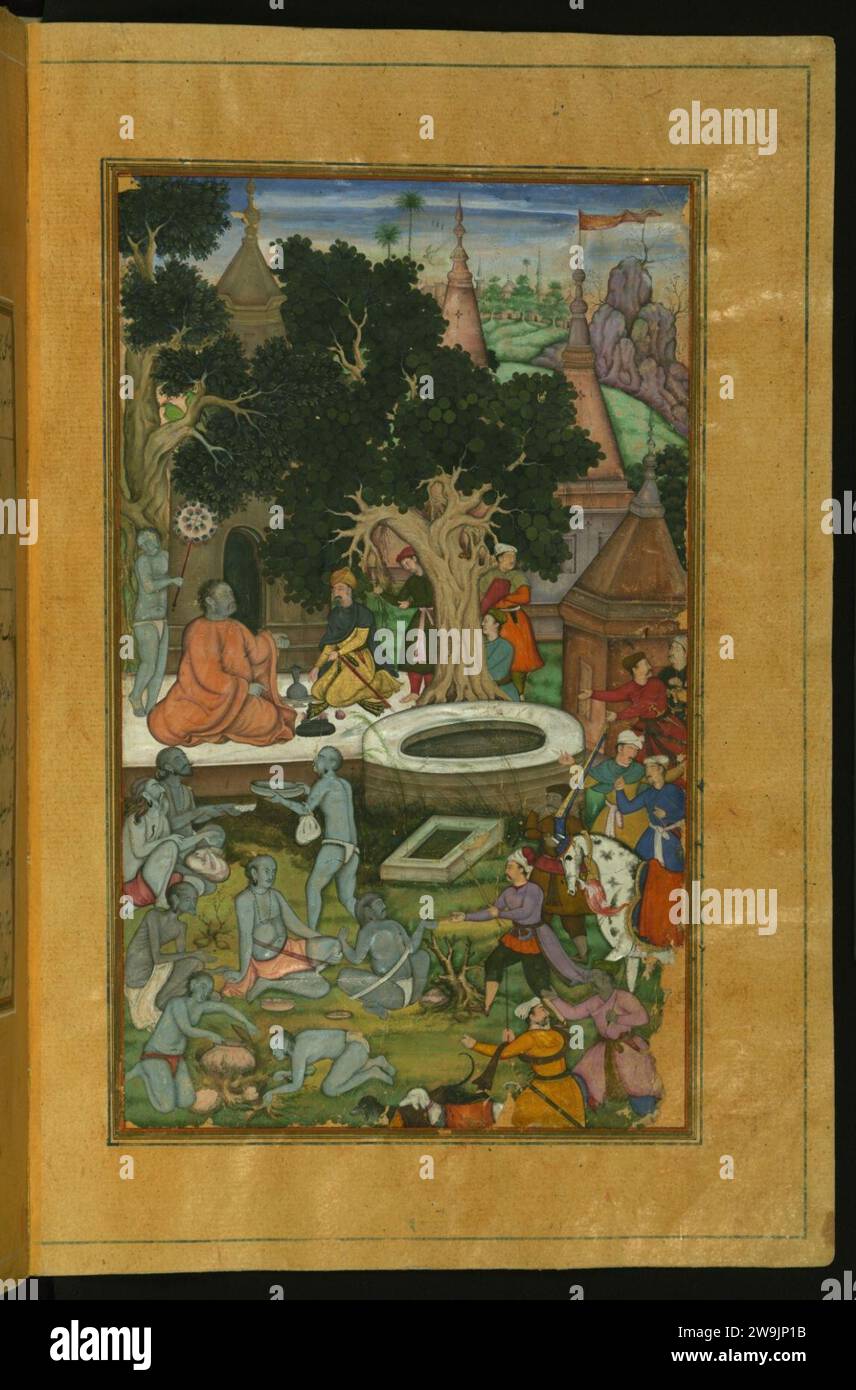Zahir al-Din Muhammad Babur - Babur and His Warriors Visiting a Hindu ...