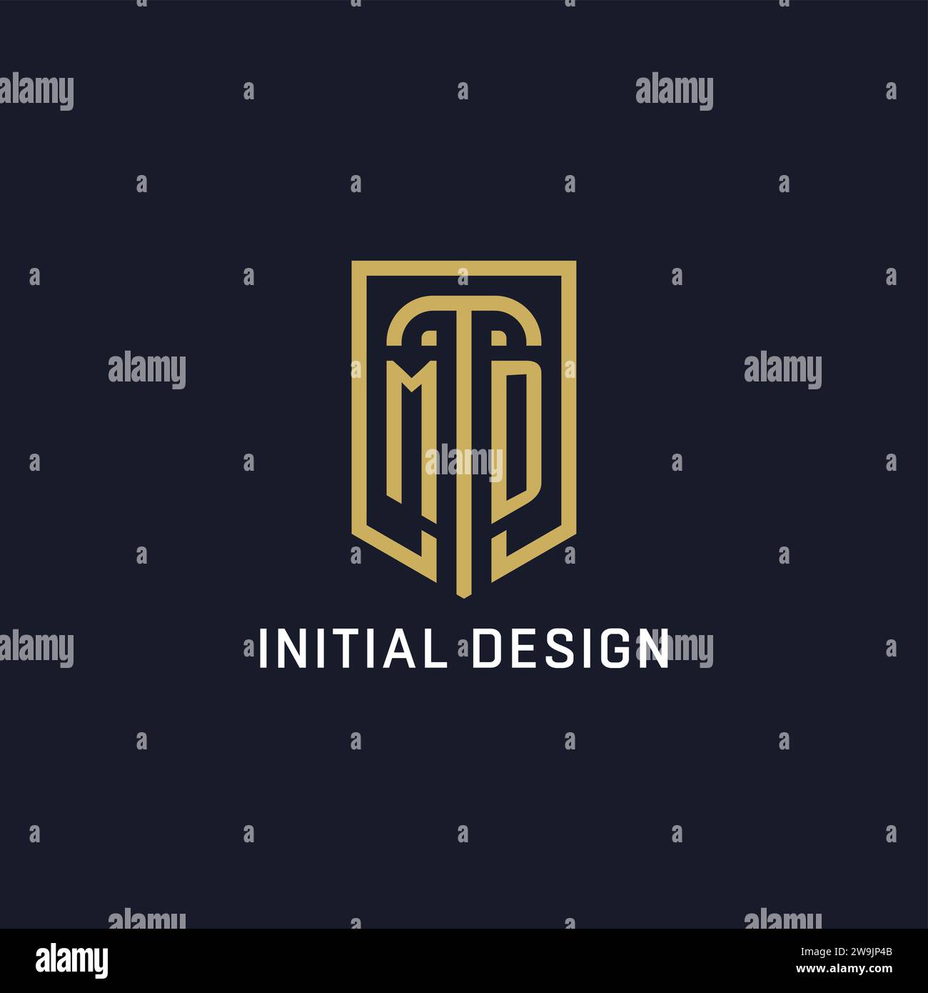 Initial MD shield logo luxury style, Creative company logo design ...
