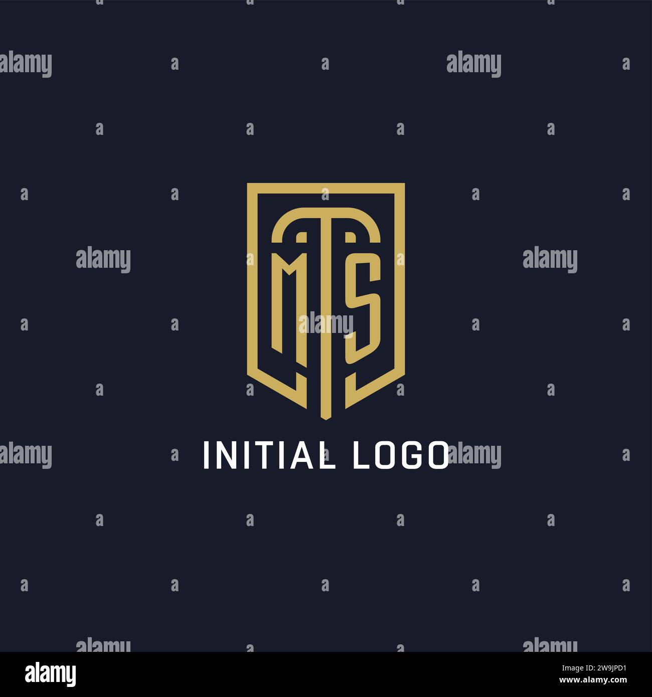Initial MS shield logo luxury style, Creative company logo design ...
