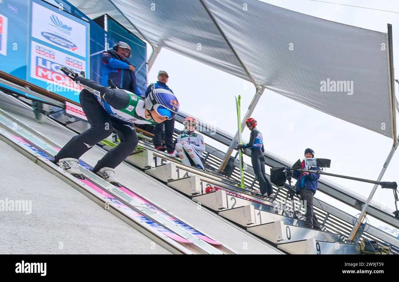 Ryoyo Kobayashi, JPN in flight action at the 71. Four Hills Tournament Ski Jumping on Dec 28 ...