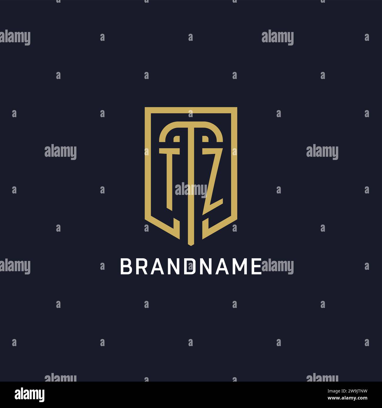 Tz modern logo hi-res stock photography and images - Alamy