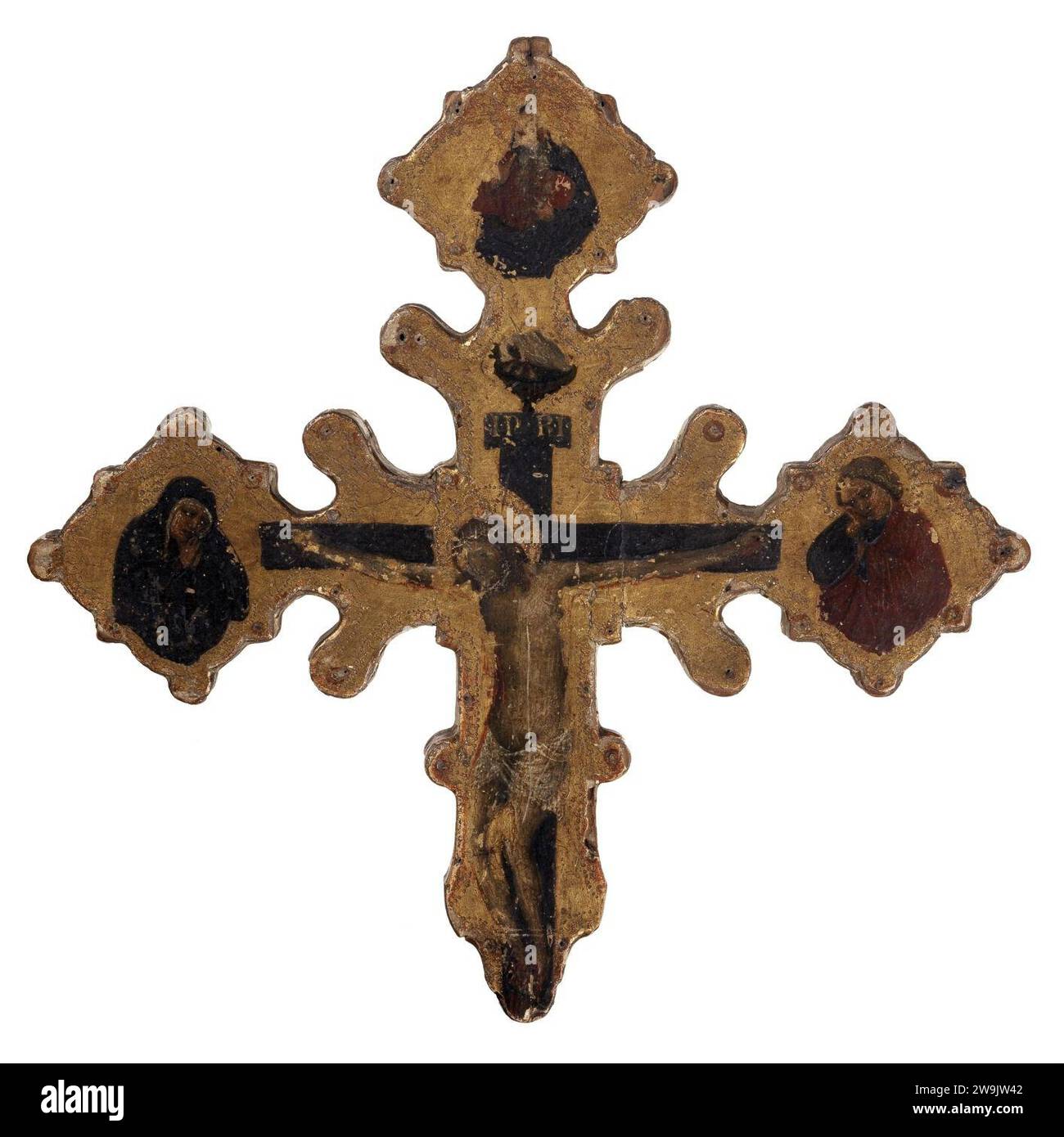 Zanino di Pietro - Three-lobed Cross. Recto, Christ on the Cross, in ...