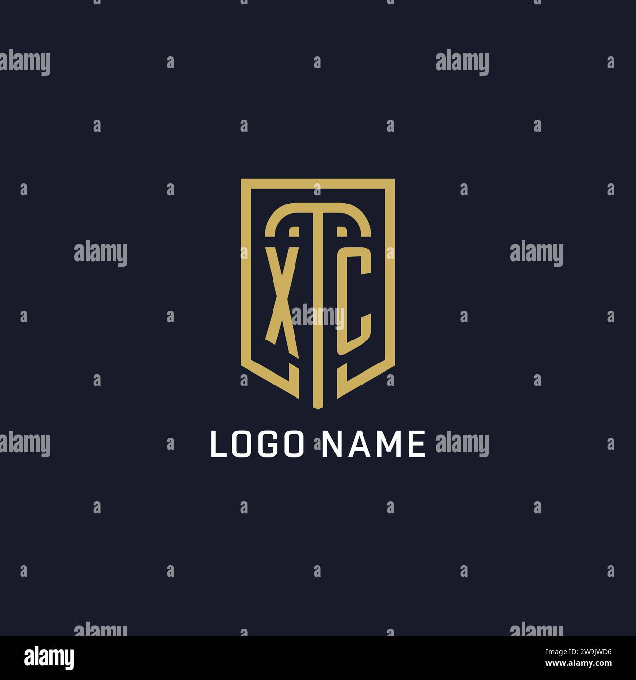 Xc initials logo Stock Vector Images - Alamy