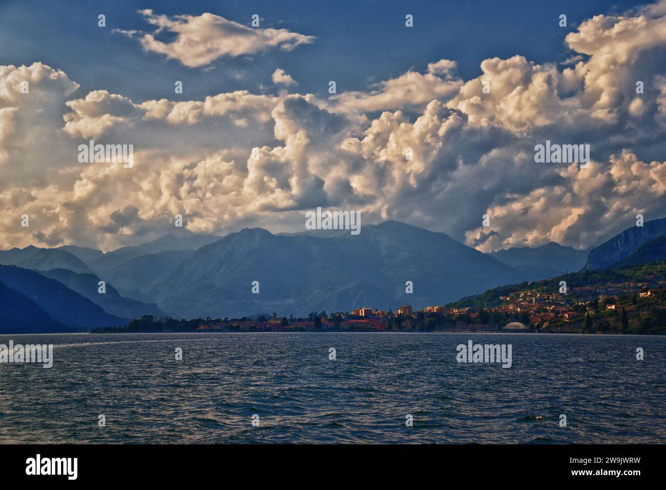 Lake Como in Northern Italy’s Lombardy region at the foothills of the ...